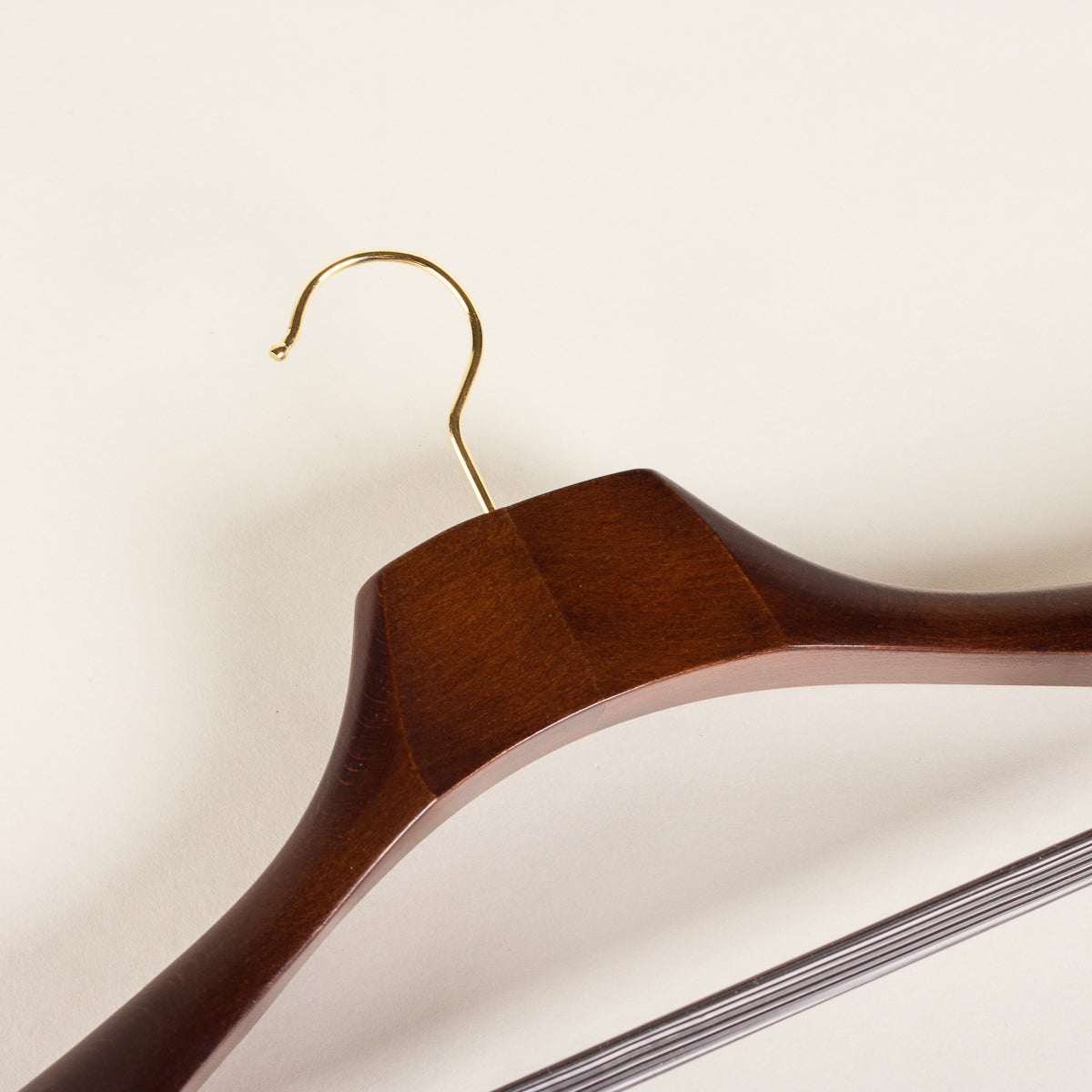 Suit and jacket hanger deluxe - walnut with trouser bar — The Shoe Care ...
