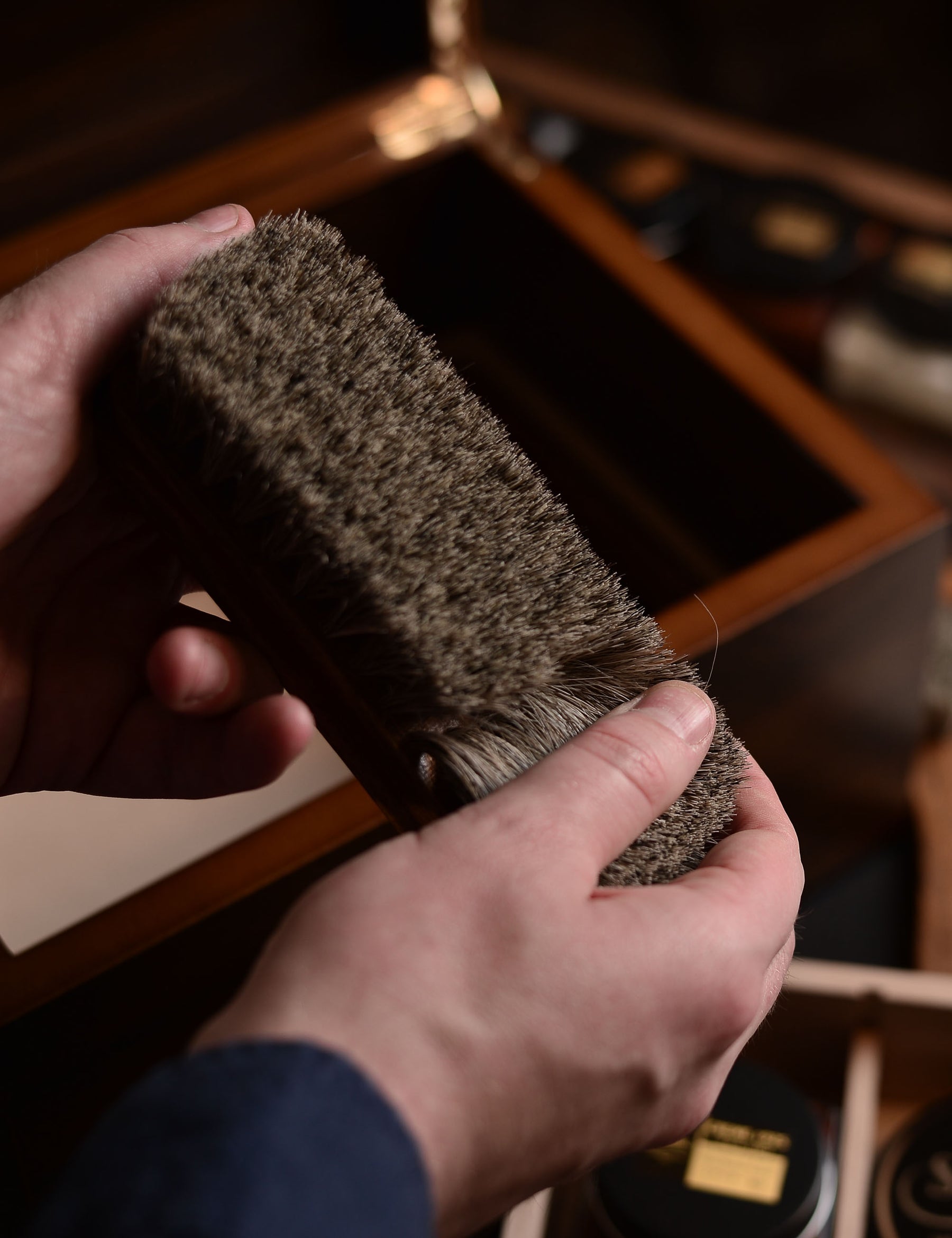 Different types of shoe shine brushes